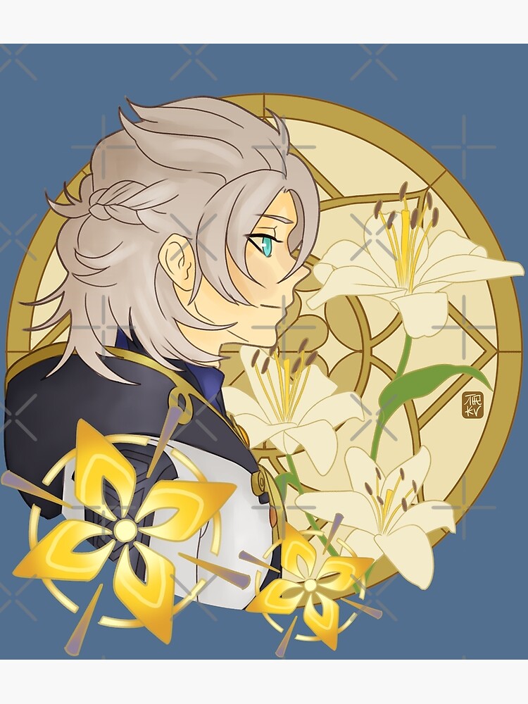 "Albedo, Genshin Impact" Art Print for Sale by Morkerav | Redbubble