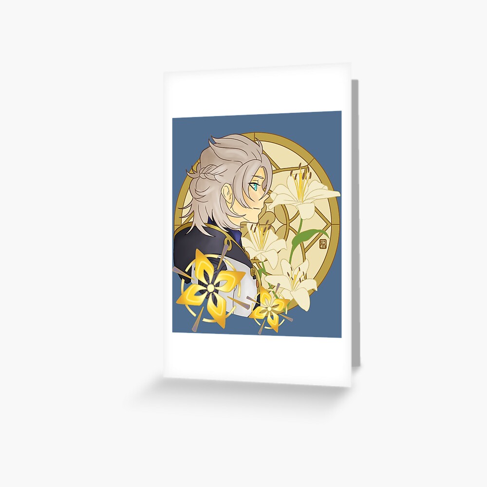 "Albedo, Genshin Impact" Greeting Card for Sale by Morkerav | Redbubble