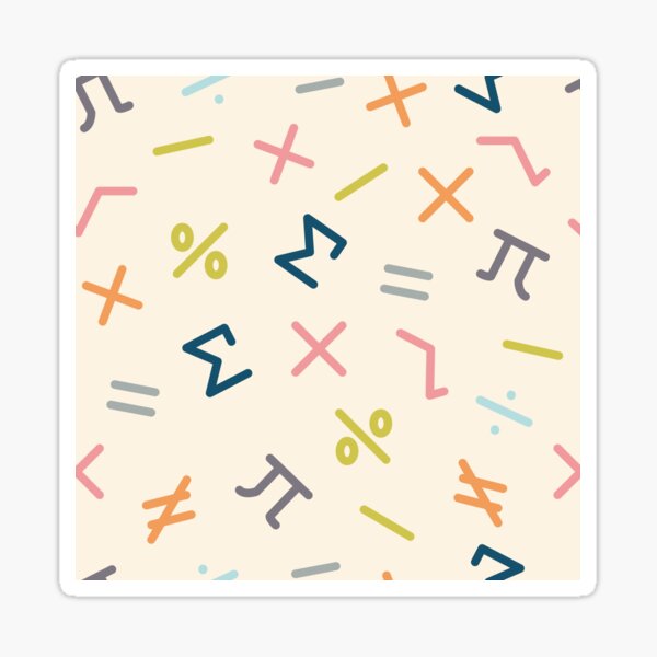 "Mathematical Symbols" Sticker for Sale by Farijazz | Redbubble