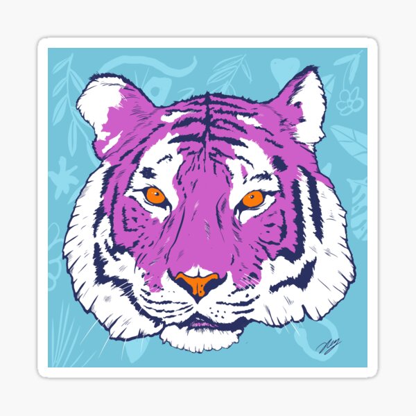 "Tiger Pop Art" Sticker for Sale by BumbleBearArtUK | Redbubble