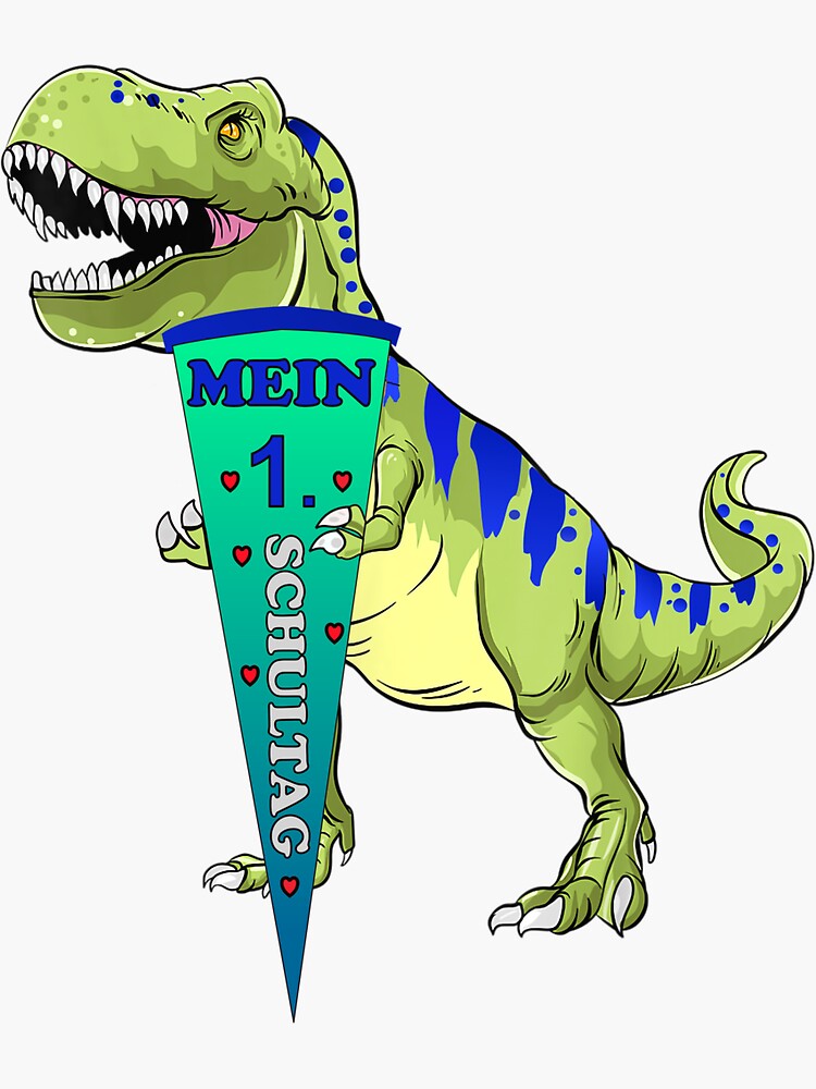 "Dinosaur T Rex school enrollment back to school" Sticker for Sale by ...