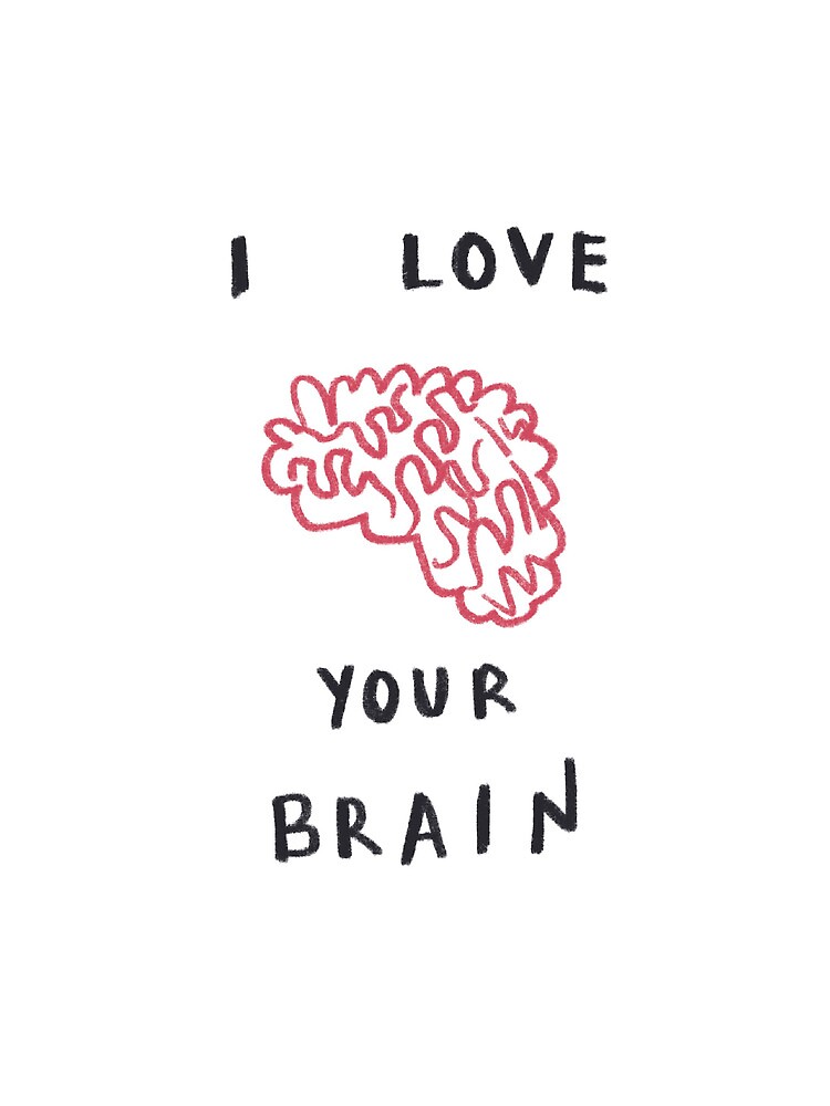 "I Love Your Brain Pencil Drawing" Art Print for Sale by aardestudio ...
