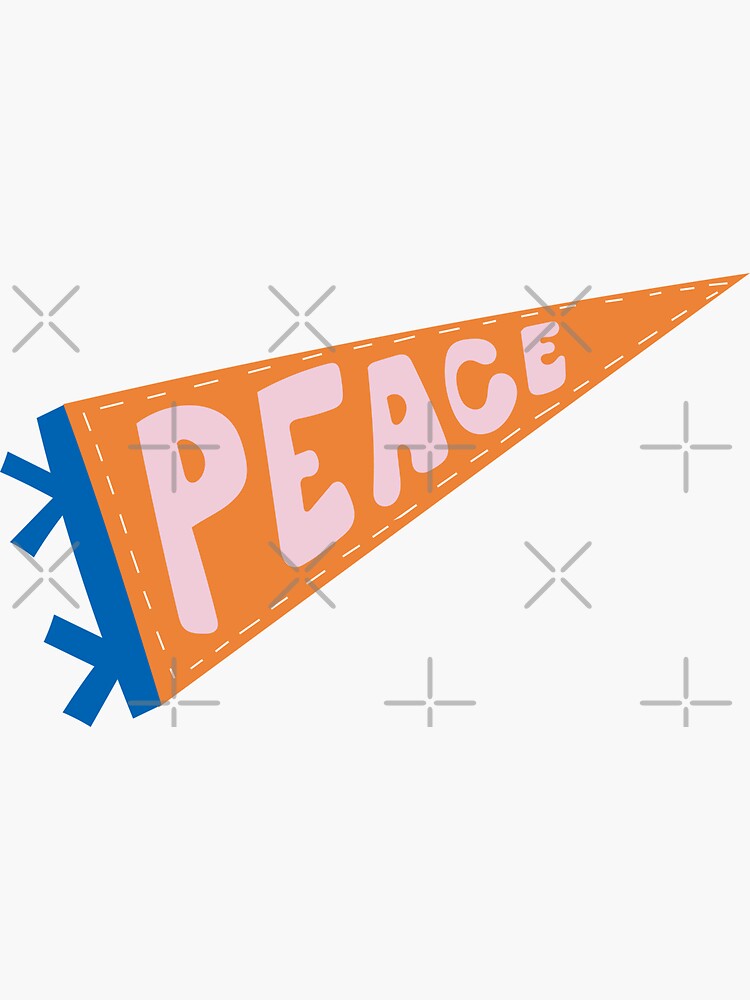 "retro peace pennant sticker" Sticker for Sale by keeganemma | Redbubble