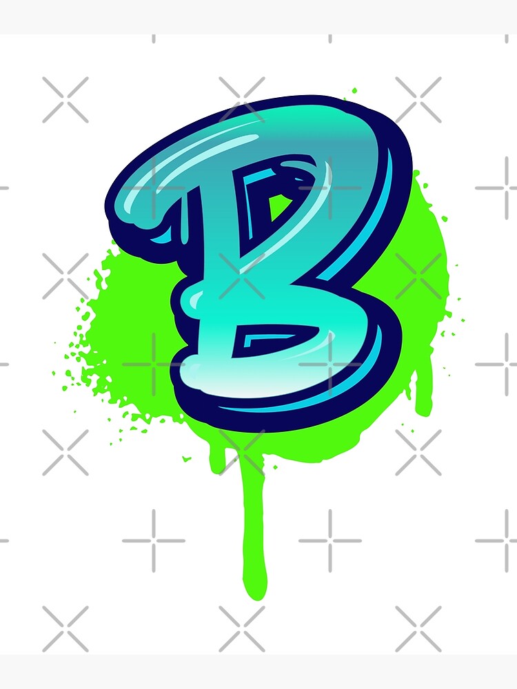 "Letter B Graffiti" Poster for Sale by elkaobueno | Redbubble