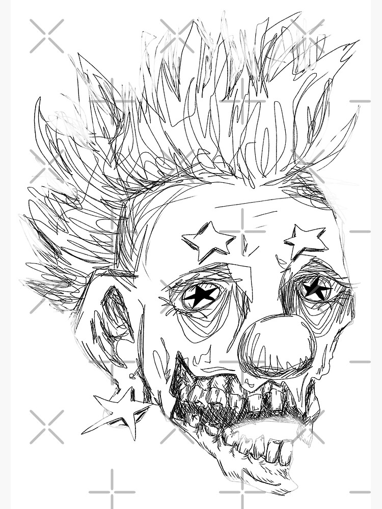 "sketchy clown punk? inverted" Poster for Sale by kils-treehouse ...