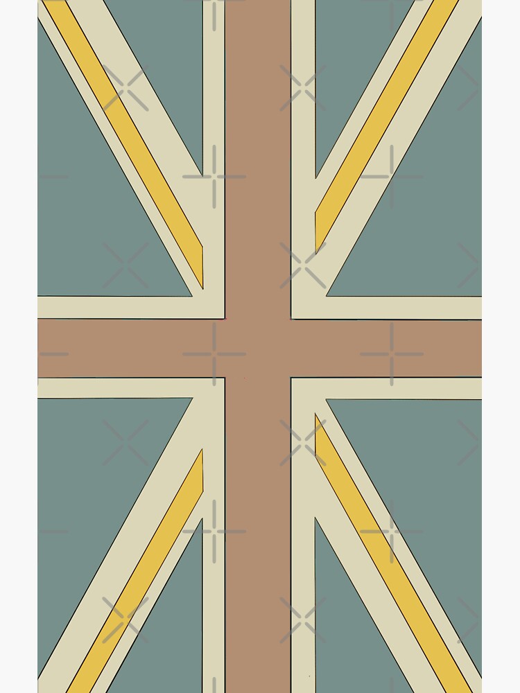 "Pastel British Vintage Union Jack Geometric Pattern Design " Sticker ...