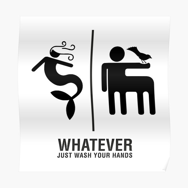 Restroom Sign Posters | Redbubble