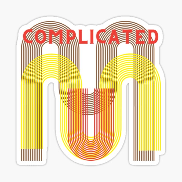 "Retro Complicated" Sticker for Sale by KAYKAY0 | Redbubble