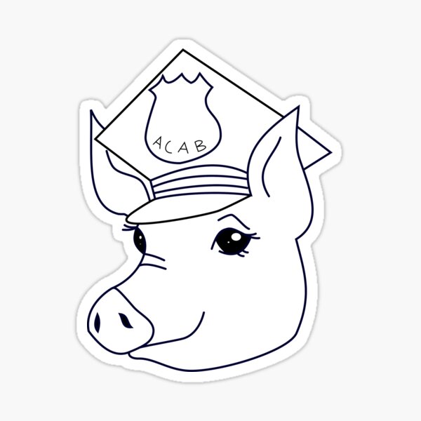 "Officer pig" Sticker for Sale by boxperson | Redbubble