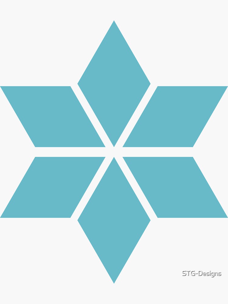 "Geometric star in blue " Sticker for Sale by STG-Designs | Redbubble
