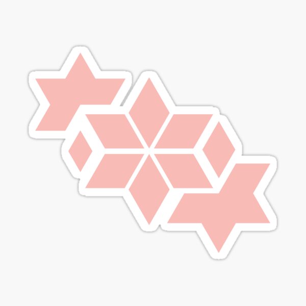 "Geometric star in peach" Sticker for Sale by STG-Designs | Redbubble