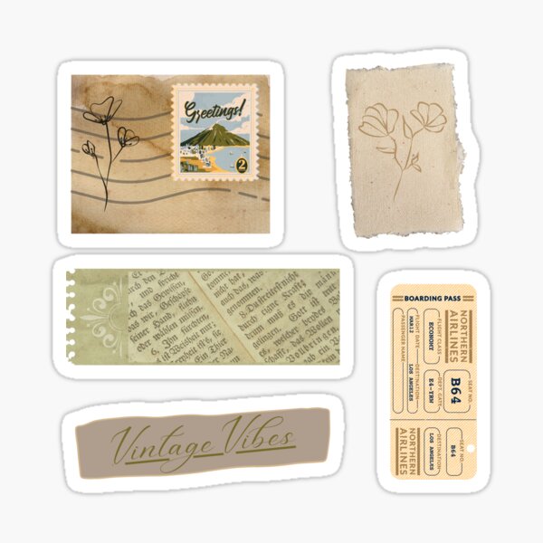 "Vintage Sticker Pack Aesthetic Vintage" Sticker for Sale by ChrysaIoa ...