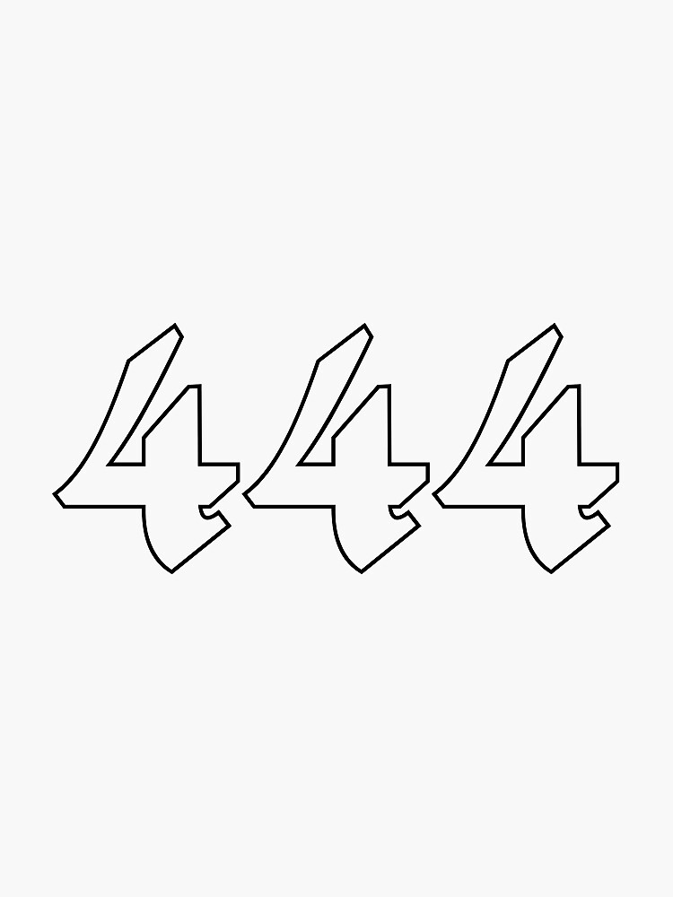 "444 Outline Angel Number" Sticker for Sale by avaandcalcreate | Redbubble