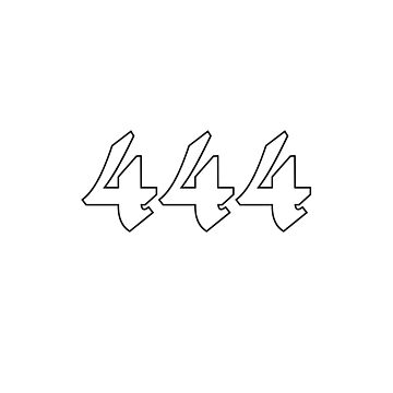 "444 Outline Angel Number" Sticker for Sale by avaandcalcreate | Redbubble