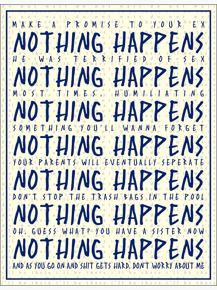 "Wallows "Do not wait" poster" Sticker for Sale by alliumdaya | Redbubble