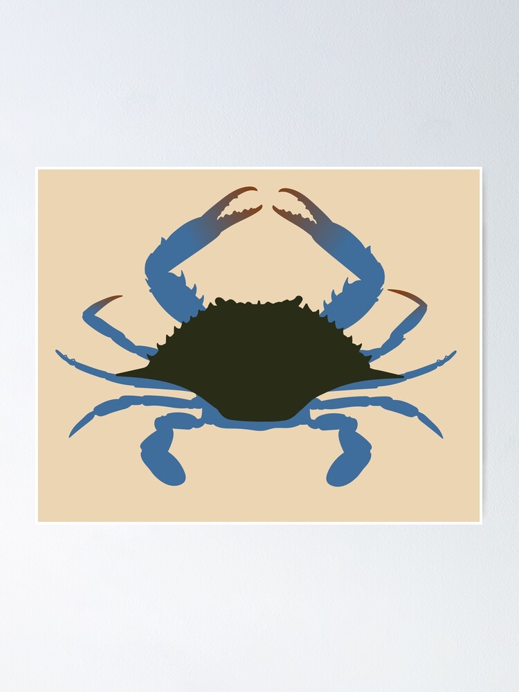 "Chesapeake Blue Crab" Poster for Sale by ziafrazier | Redbubble