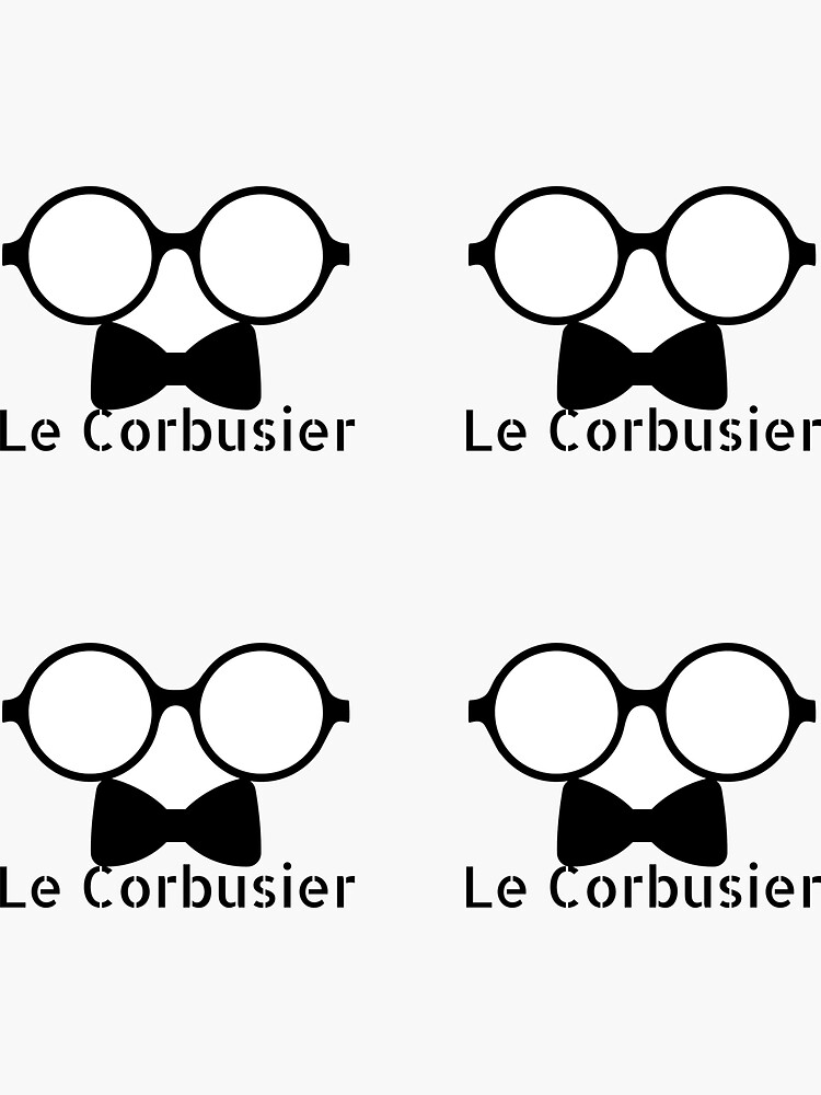 Pegatina «Ilustración V2 de accesorios icónicos de Le Corbusier» de ...
