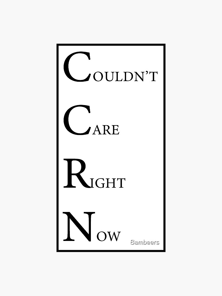 "Fed Up CCRN" Sticker for Sale by 8ambeers | Redbubble