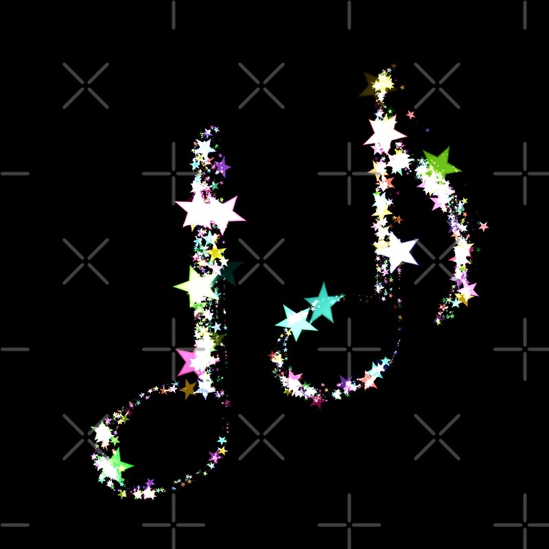 "Music notes made from glowing stars" by AnnArtshock | Redbubble