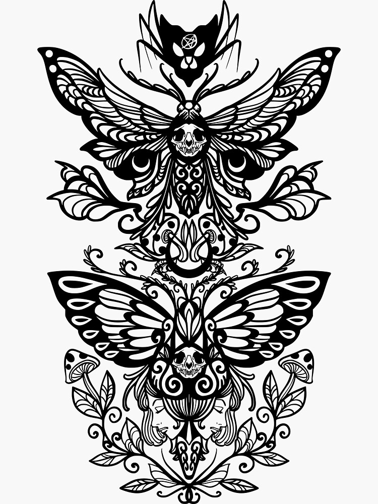 "KMWillis | Death Moth" Sticker for Sale by KITSNSETLLC | Redbubble
