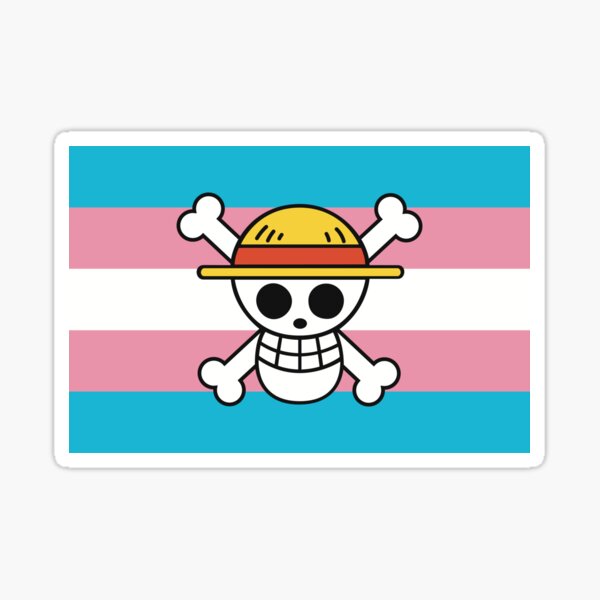 "Straw Hat Pride Flag (Trans Flag)" Sticker for Sale by cursedinsomniac ...