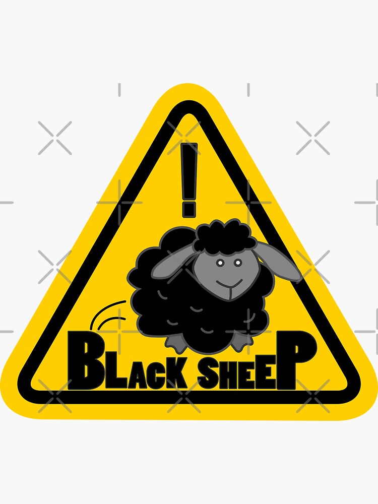 "Black Sheep Warning Sign" Sticker for Sale by 4Gama | Redbubble