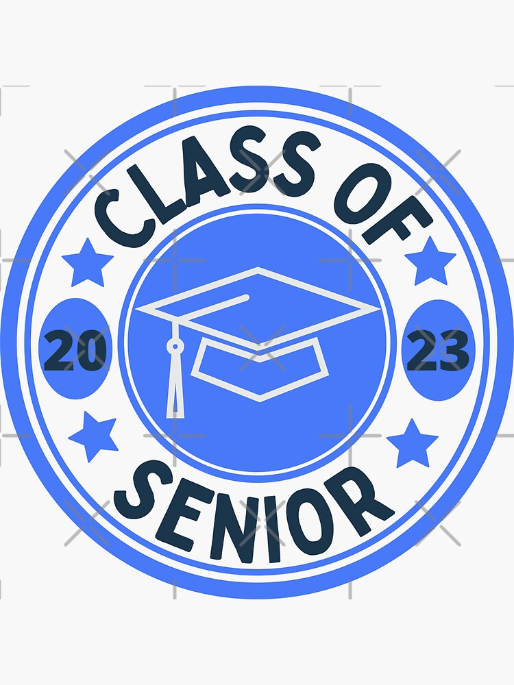 "Senior 2023" Sticker for Sale by BronikowskiART | Redbubble