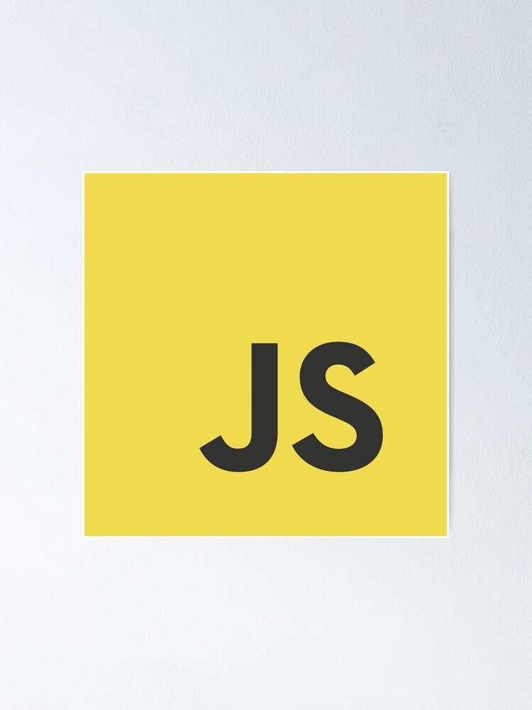 "Javascript JS Yellow" Poster by orinemaster | Redbubble