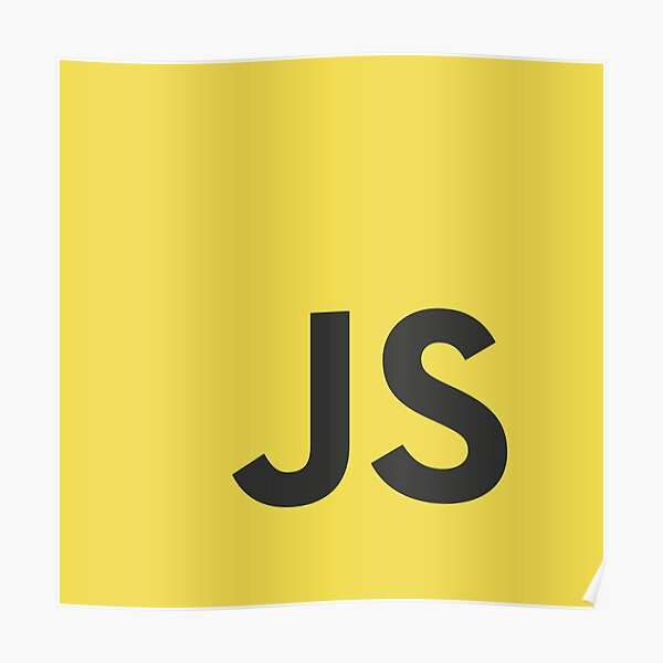 "Javascript JS Yellow" Poster by orinemaster | Redbubble