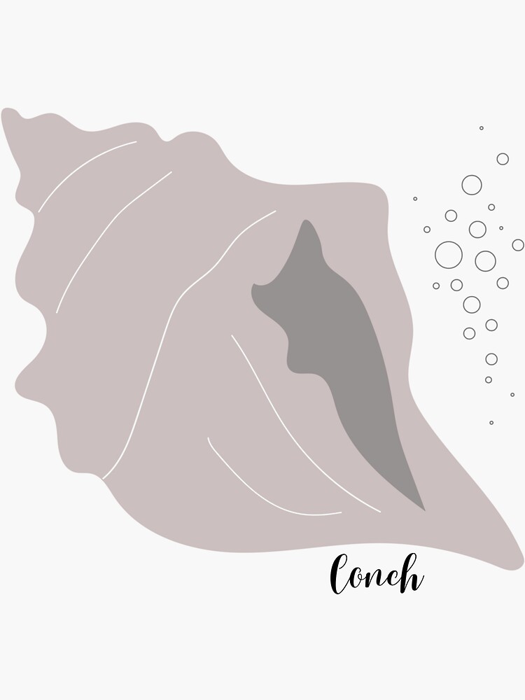 "Conch" Sticker for Sale by DMpuki | Redbubble