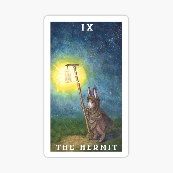 "Bunny Hermit" Sticker for Sale by paradoxhorizon | Redbubble