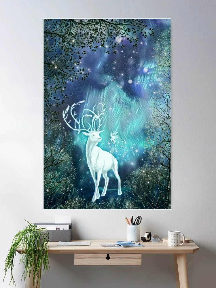 Magic White Stag Painting