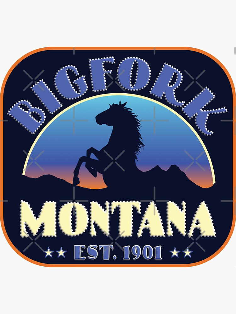 "Bigfork, MT Montana Wild Horses" Sticker for Sale by NoBonesLife ...
