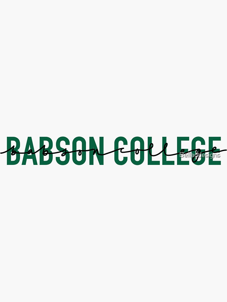 "Babson College" Sticker for Sale by Belladdesigns | Redbubble