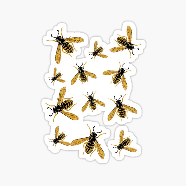 "Wasps pattern" Sticker for Sale by TheRightHonMP | Redbubble