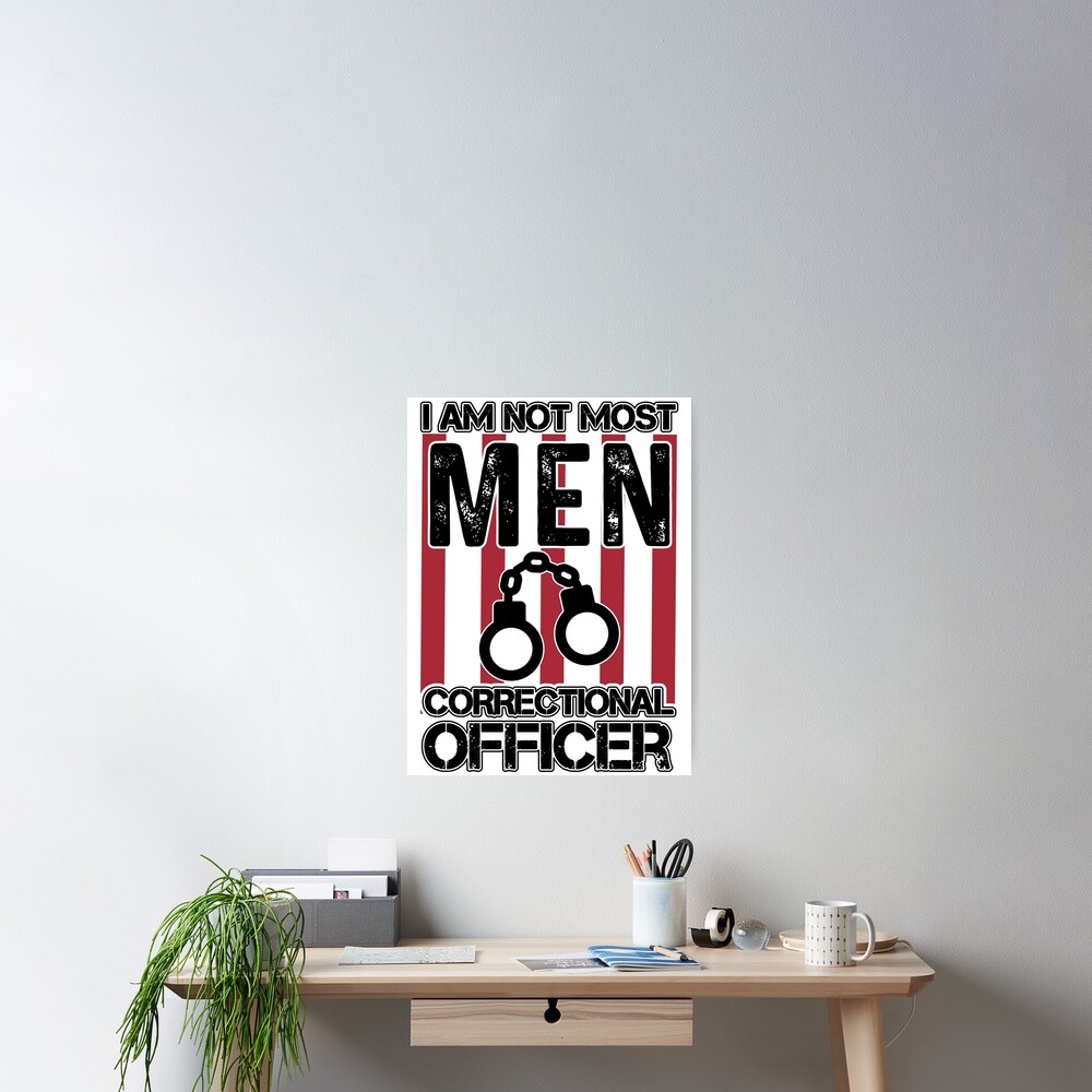 "Correctional Officer, Prison Guard, Silver Line" Poster for Sale by ...