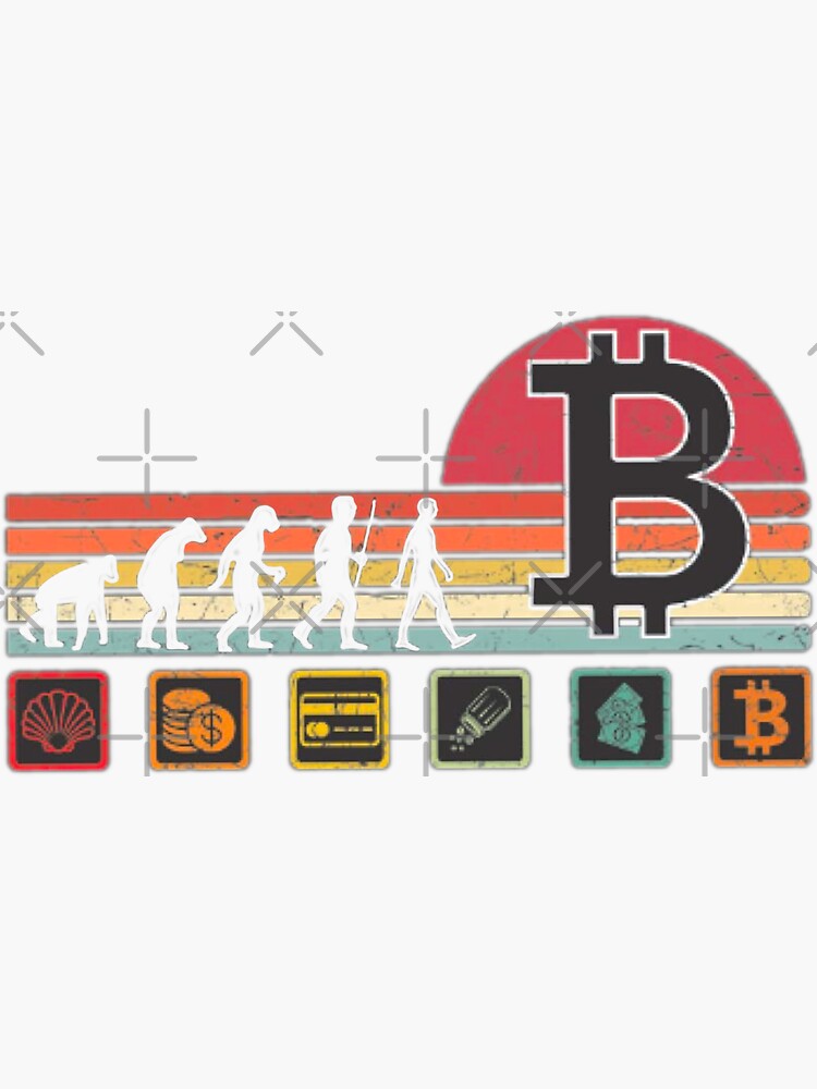 "Popular Funny retro vintage look Bitcoin Symbol " Sticker for Sale by ...
