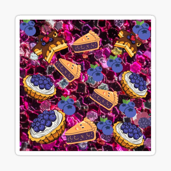 "Blueberry Pie Pattern vintage summer design" Sticker for Sale by ...