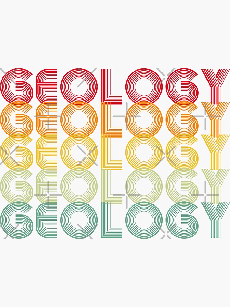 "Retro Geology Typography" Sticker for Sale by BlackCatTheory | Redbubble