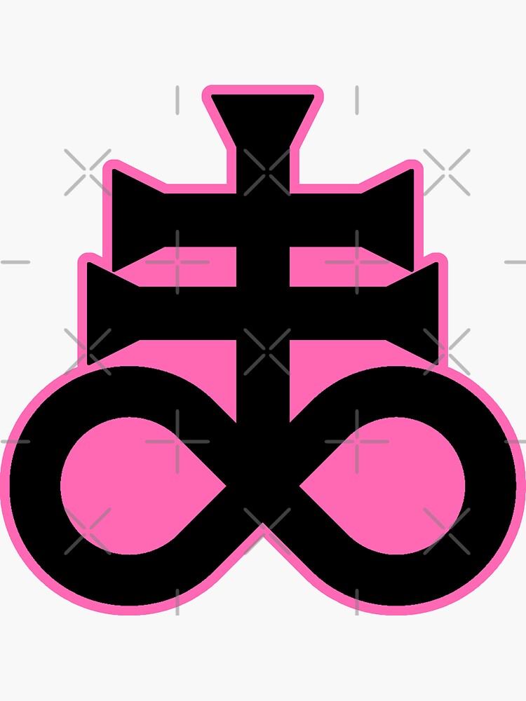 "Leviathan Cross--Black & Hot Pink" Sticker for Sale by SCHPiDAUU ...