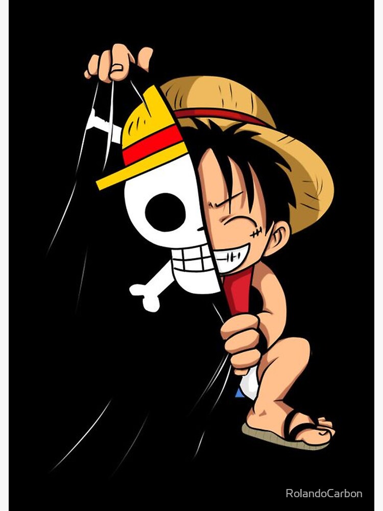 "Monkey D. Luffy Pirate Flag" Sticker for Sale by RolandoCarbon | Redbubble