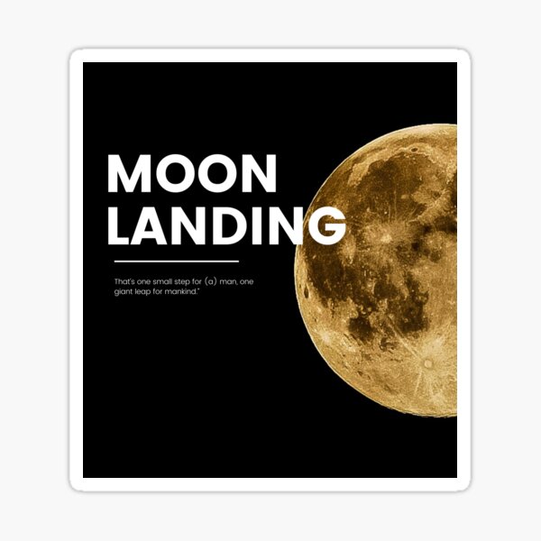 "National Moon Day - Moon Landing Day" Sticker for Sale by Marshmello ...