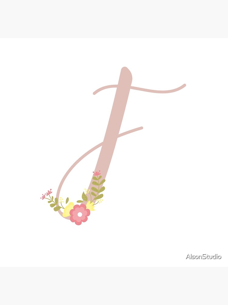 Lámina fotográfica «Letra "F" cursiva - rosa claro» de AlsonStudio ...