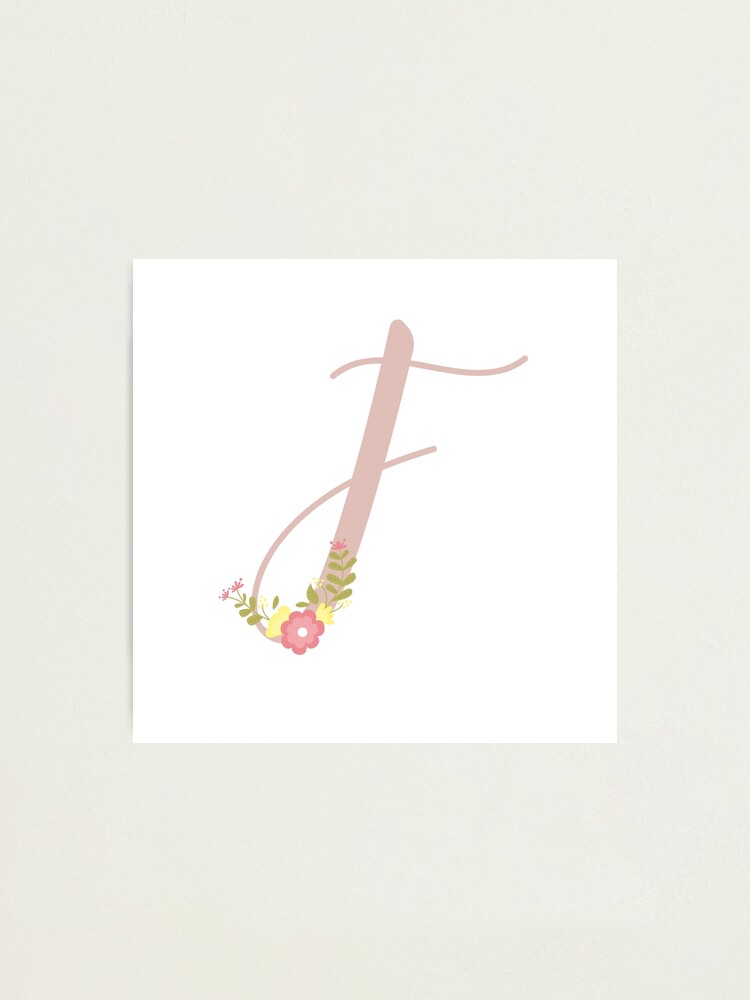 Lámina fotográfica «Letra "F" cursiva - rosa claro» de AlsonStudio ...