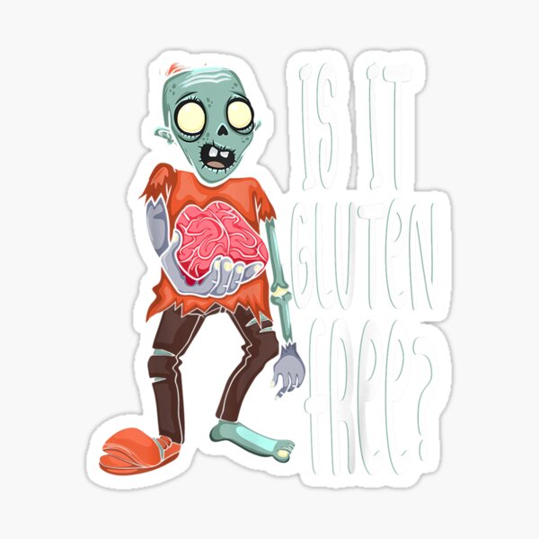 "Is It Gluten-Free - Zombie Gluten Allergy Celiac Disease" Sticker for ...