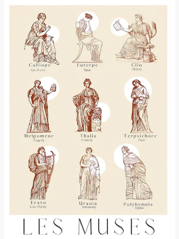 "Les Muses Nine Muses" Poster for Sale by Carlosrobertro | Redbubble