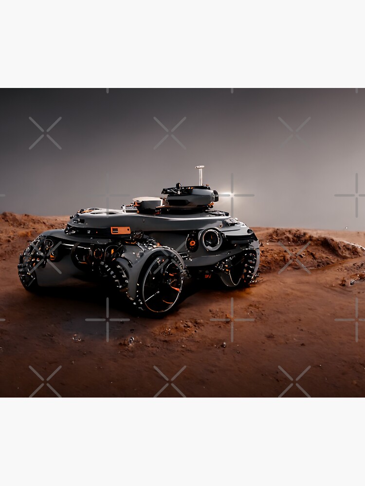 "Futuristic mars rover" Sticker for Sale by bionic-flood | Redbubble