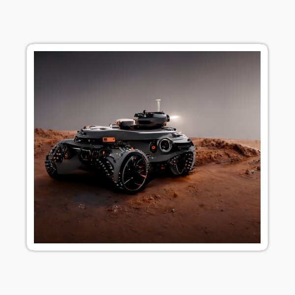 "Futuristic mars rover" Sticker for Sale by bionic-flood | Redbubble