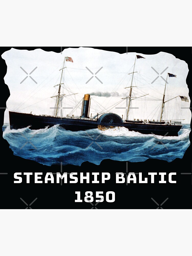 "SS Baltic (1850) - Vintage" Sticker for Sale by cartoon | Redbubble