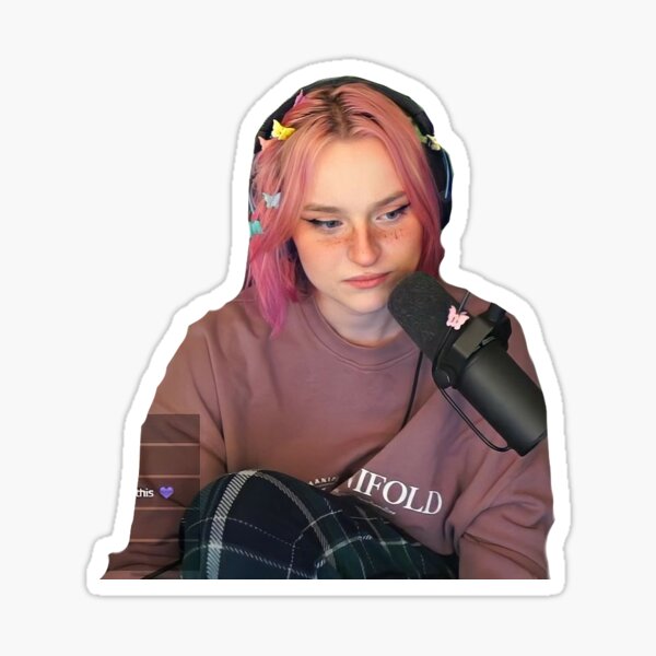 "Nihachu pink hair " Sticker for Sale by InsecurePuppet | Redbubble